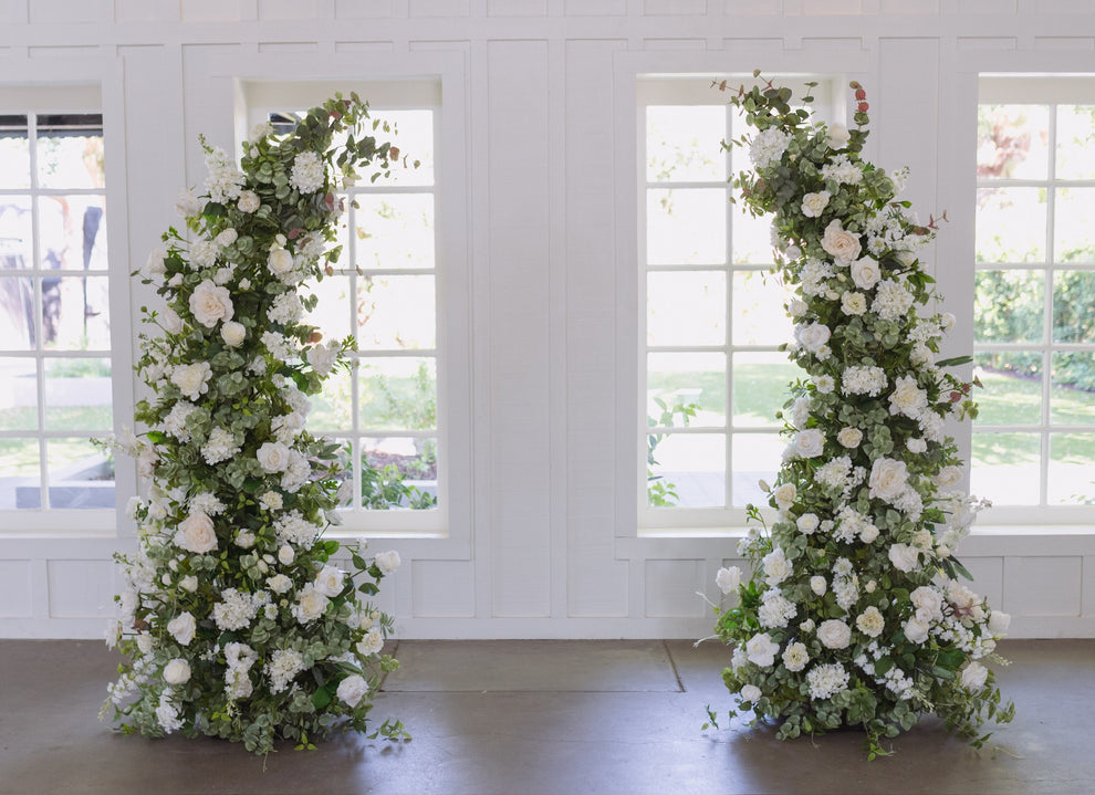 Wedding Floral Arch - The Georgiana Floral Pillars – Lush Garden Rentals